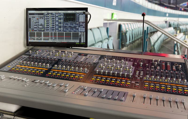 Console sound engineer stock photo. Image of broadcast - 51252290