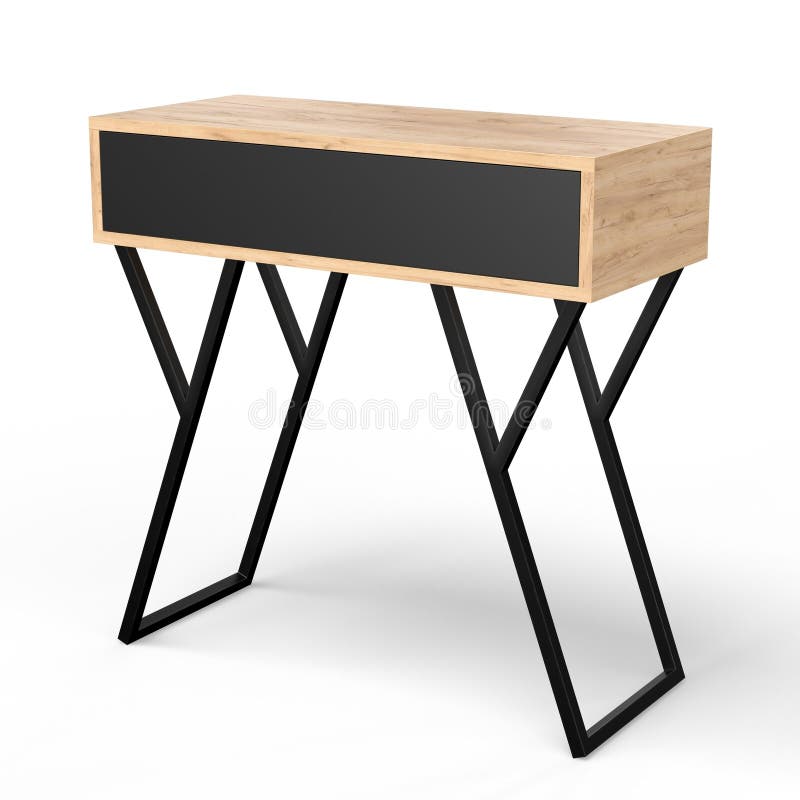Console Table in Loft Style Stock Illustration - Illustration of ...