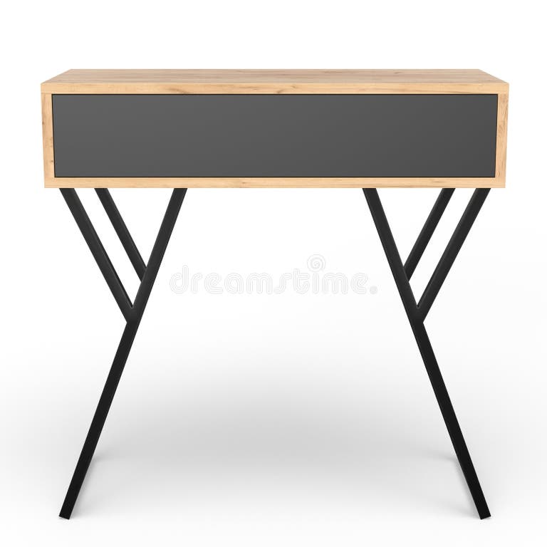 Console Table in Loft Style Stock Illustration - Illustration of space ...