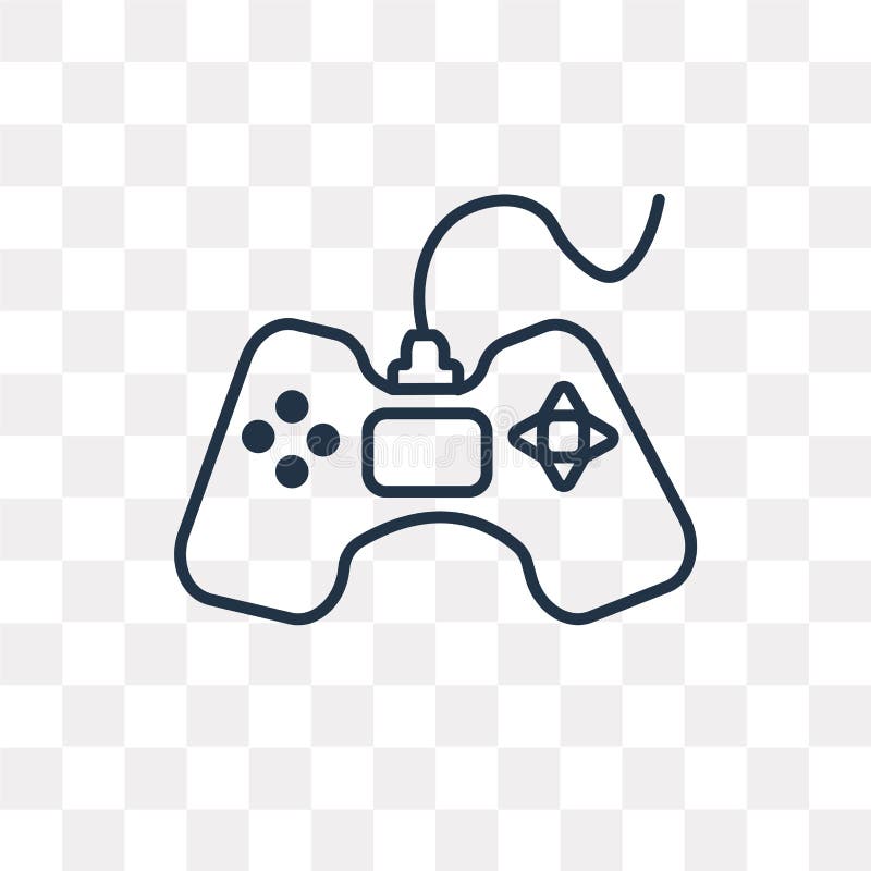 Console Vector Icon Isolated on Transparent Background, Linear C Stock ...