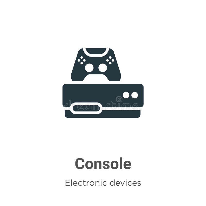 Console Vector Icon on White Background. Flat Vector Console Icon ...