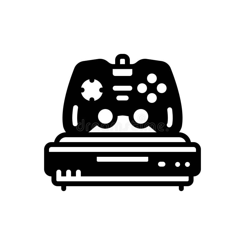 Black Solid Icon for Consoles, Game and Gamer Stock Vector ...