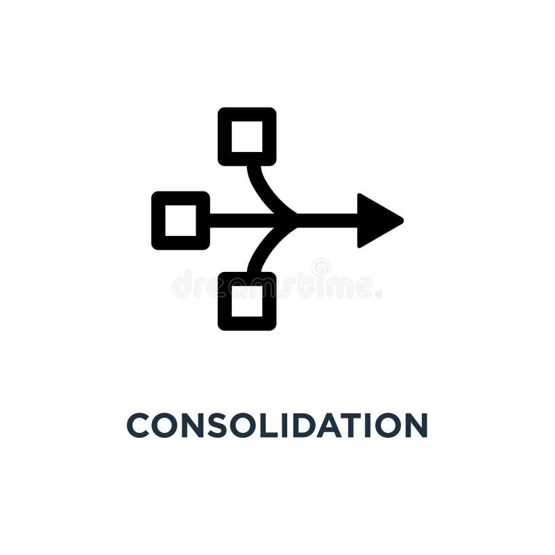 Consolidation Icon. Consolidation Concept Symbol Design, Vector Stock ...