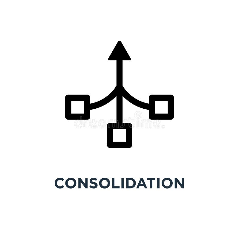 Consolidation Icon. Consolidation Concept Symbol Design, Vector Stock ...