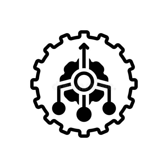 Black Solid Icon for Consolidation, Merger and Unification Stock ...