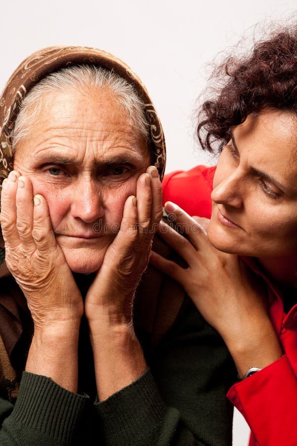 Consoling the elderly stock image. Image of people, medical - 16146173