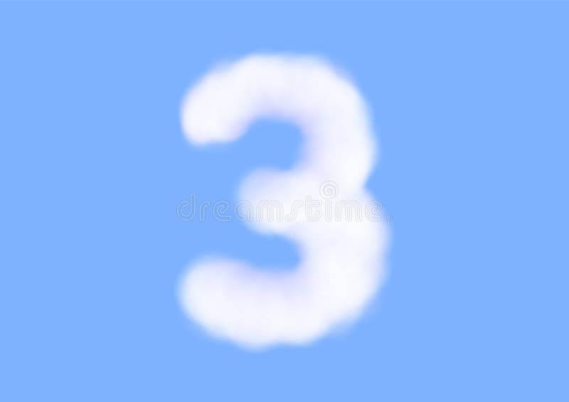 Consonant Realistic White Cloud Vectors on Blue Sky Background ...