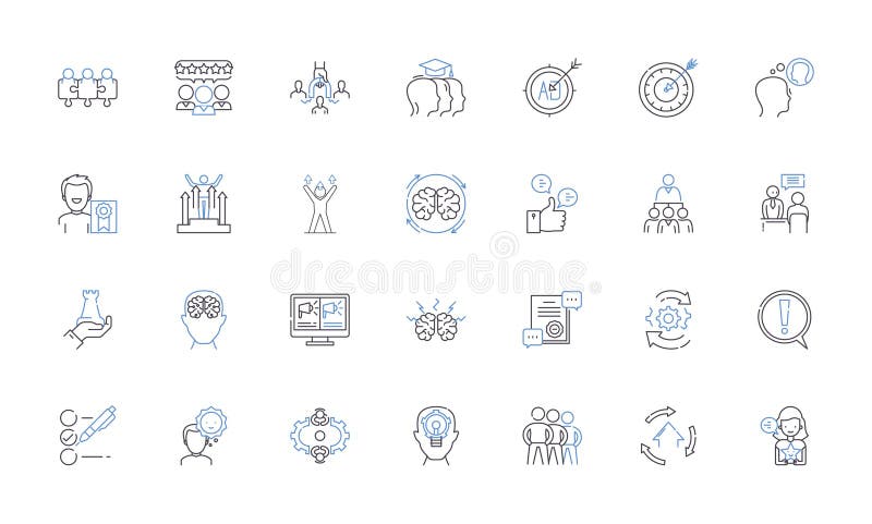 Consortium Improvement Line Icons Collection. Collaboration, Synergy ...