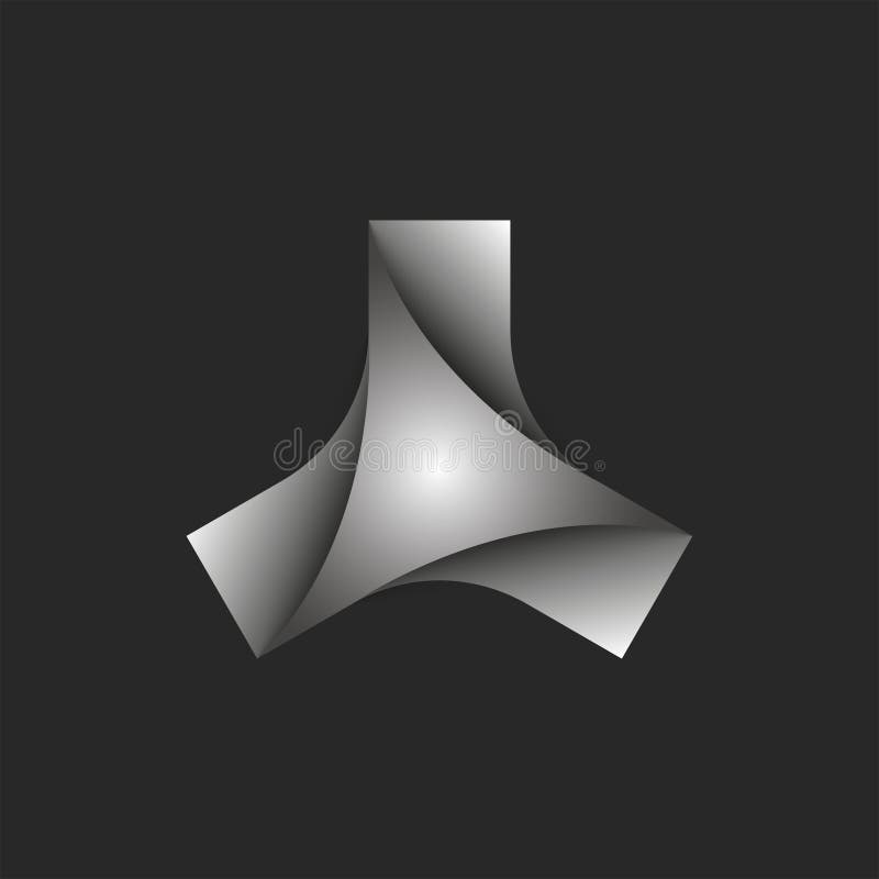 Consortium Logo 3d Abstract Triangle Geometric Propeller Shape ...