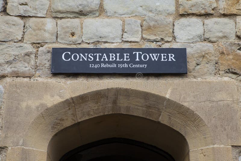 Constable Tower at the Tower of London Stock Photo - Image of england ...