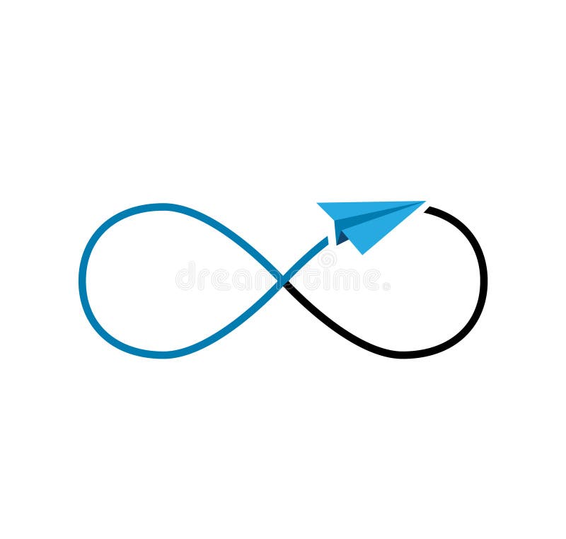 Constant Flights and Infinity Sign Stock Vector - Illustration of ...