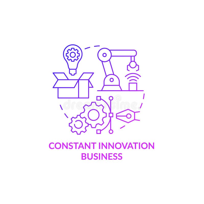 Constant Innovation Business Purple Gradient Concept Icon Stock Vector ...