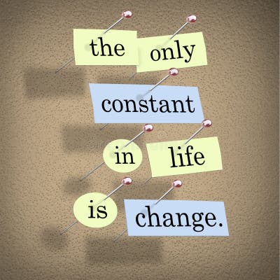 The only Constant in Life is Change Stock Illustration - Illustration ...