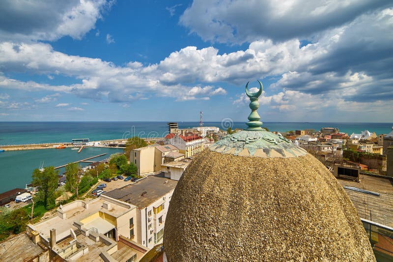 Constanta City Aerial View stock image. Image of architecture - 70568101