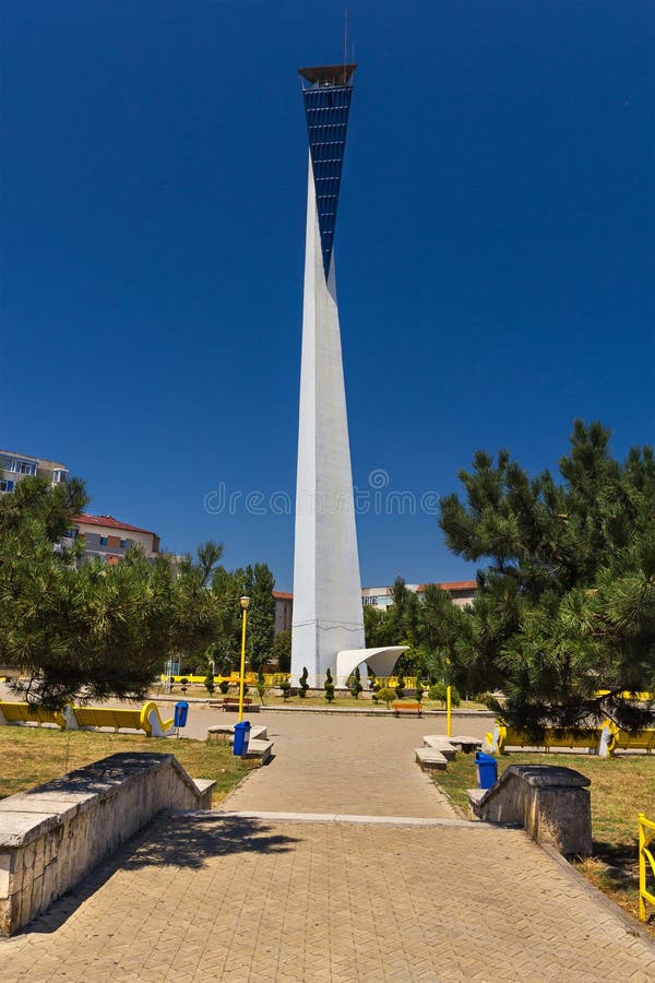 Constanta Modern Lighthouse Stock Photo - Image of architecture, alley ...