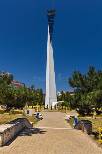 Constanta Modern Lighthouse Stock Photo - Image of architecture, alley ...