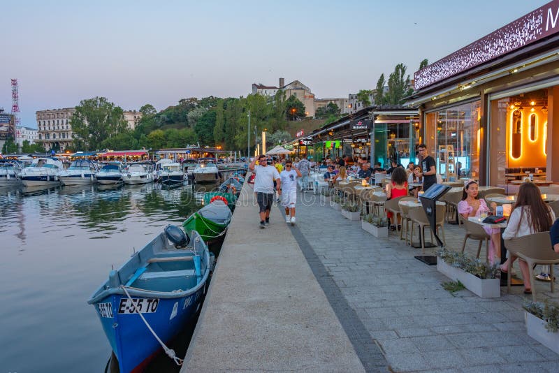 Constanta, Romania, August 19, 2023: Sunset at the Marina in Con ...