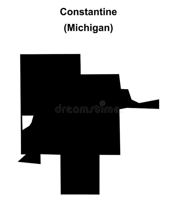 Constantine outline map stock illustration. Illustration of boundary ...