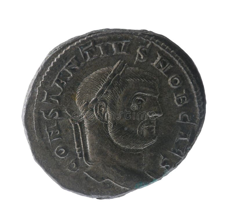 Constantius I or Flavius Valerius Constantius - Roman Emperor. Denarius ...