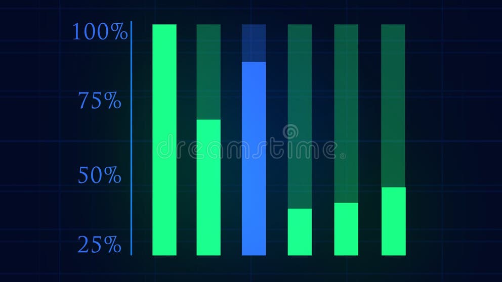 Constantly Changing Flickering Stock Graph. Stock Illustration ...