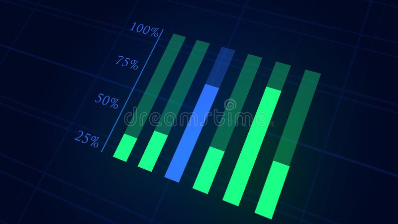 Constantly Changing Flickering Stock Graph. Stock Illustration ...