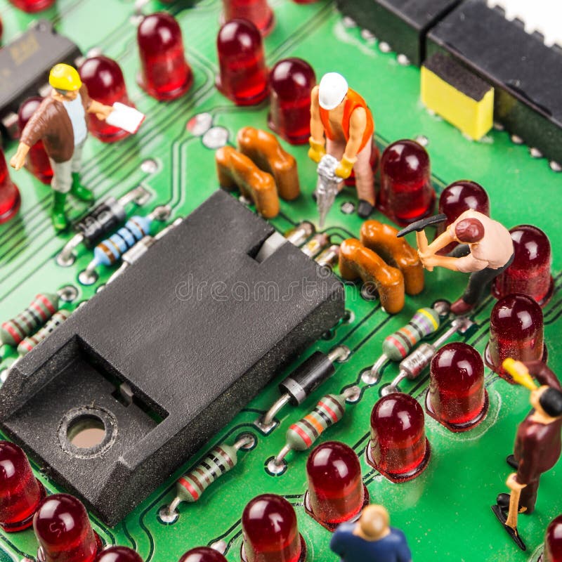 Constantly Doing the Best Regarding Fixing the Electronics Stock Photo ...