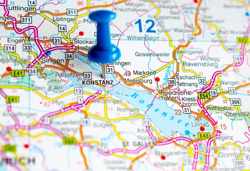 Constanza en mapa foto de archivo. Imagen de correspondencia - 122918306