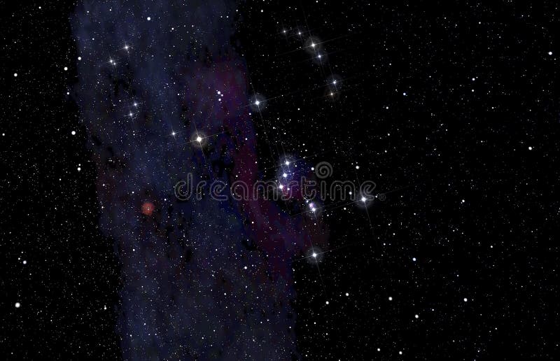 La constelación es Orion stock de ilustración. Ilustración de orion ...