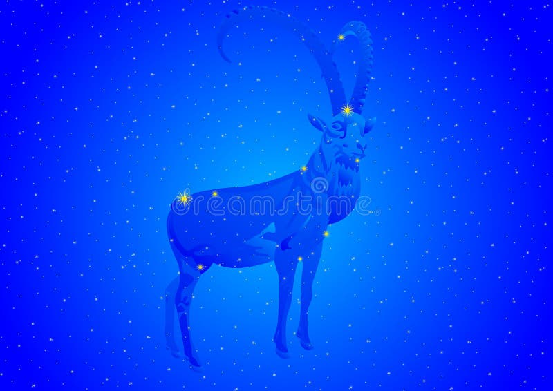 Constellatie Steenbok vector illustratie. Illustration of achtergrond ...