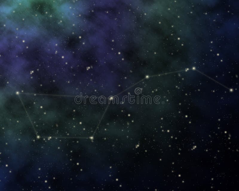 Constellatie Van Grote Dipper Stock Illustratie - Illustration of ...