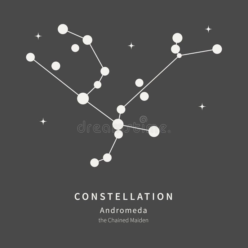 The Constellation of Andromeda. the Chained Maiden - Linear Icon ...