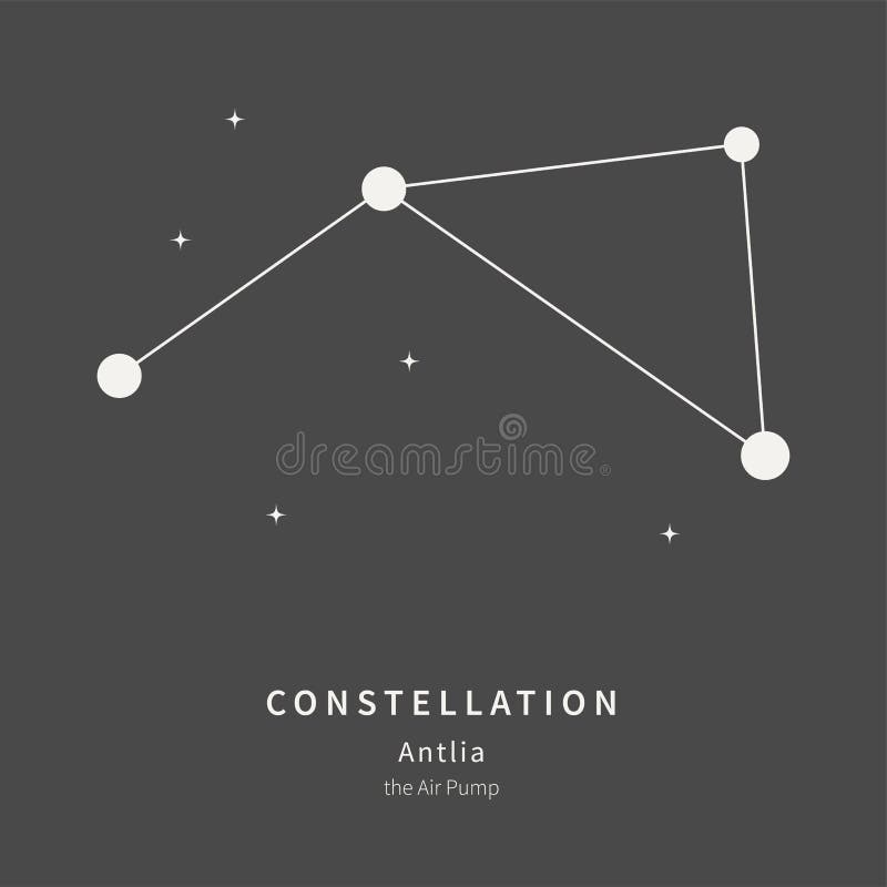 The Constellation of Antlia. the Air Pump - Linear Icon. Vector ...