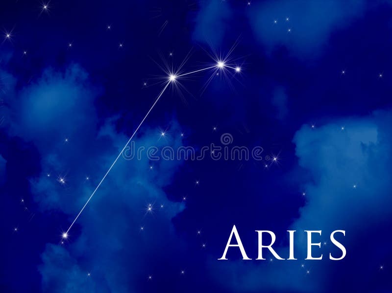 Constellation Aries stock illustration. Illustration of fire - 4924823
