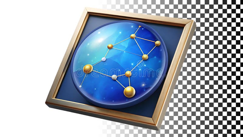 Constellation Artwork Framed Star Map Celestial Design Astronomy Art ...