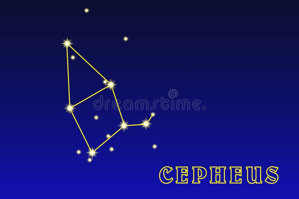 Constellation Cepheus stock illustration. Illustration of northern ...