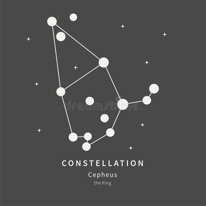 The Constellation of Cepheus. the King - Linear Icon. Vector ...