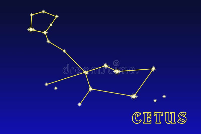 Constellation Cetus stock vector. Illustration of eridanus - 303200544