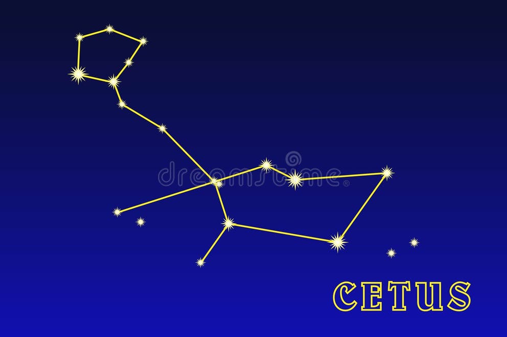 Constellation Cetus stock vector. Illustration of eridanus - 303200544