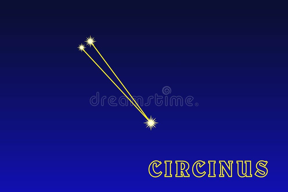 Constellation Circinus stock vector. Illustration of cartoon - 303207981