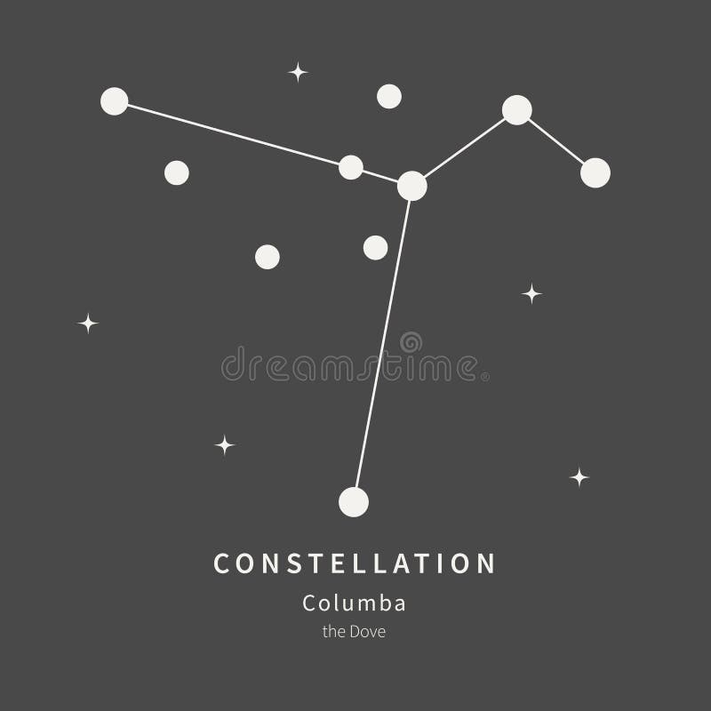 The Constellation of Columba. the Dove - Linear Icon. Vector ...