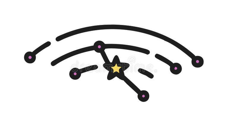 Constellation or Data Network Arc Vector Illustration. Vector Design ...