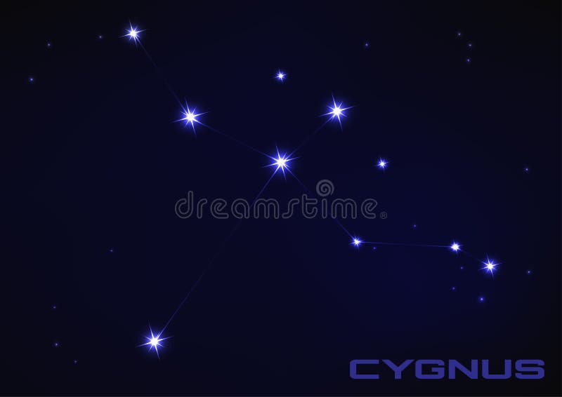 Constellation de Cygnus illustration de vecteur. Illustration du ...