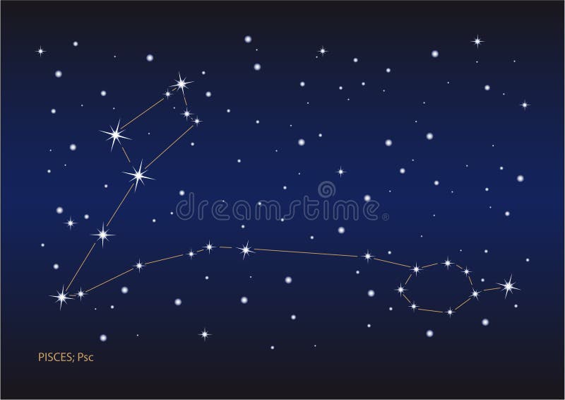 Constellation de Poissons illustration de vecteur. Illustration du ...