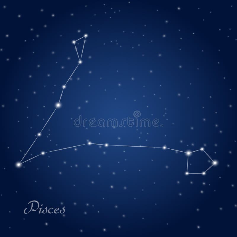 Constellation de Poissons illustration de vecteur. Illustration of ...