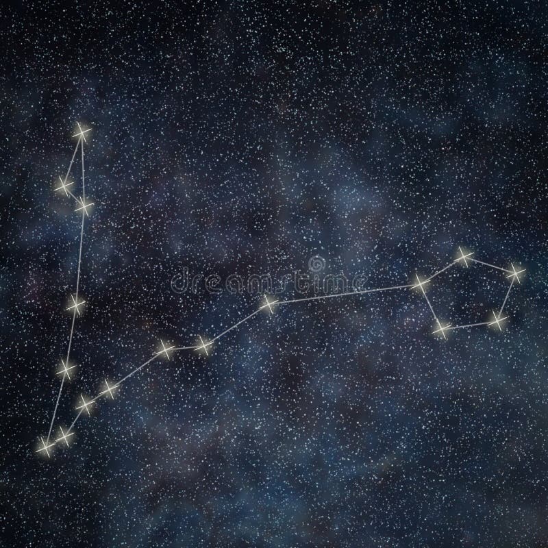 Constellation Des Poissons. Signe Du Zodiaque Poissons Constellation ...