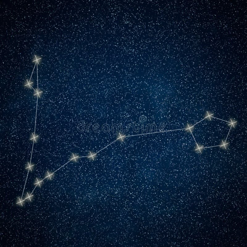 Constellation Des Poissons. Signe Du Zodiaque Poissons Constellation ...