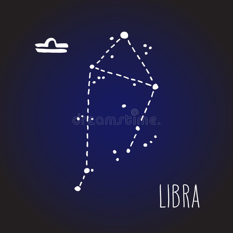 Constellation De Signe De Zodiaque De Balance Illustration de Vecteur ...