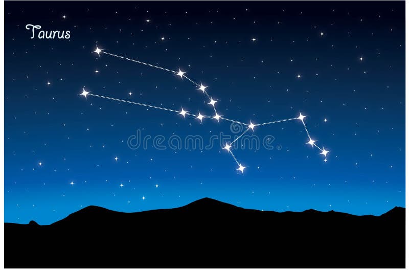 Taureau de constellation illustration stock. Illustration du rougeoyer ...