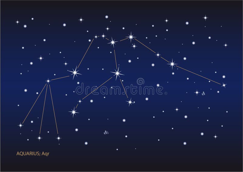 Constellation de Verseau illustration de vecteur. Illustration du illustrateur - 10951603