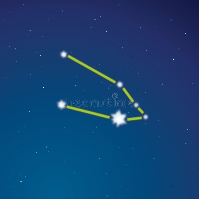 Constellation of a goat stock vector. Illustration of star - 15018290